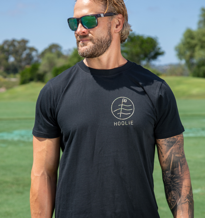 Men's Golf T Shirt | Multicam Hoolie Flag Badge Tee | Hoolie – HOOLIE